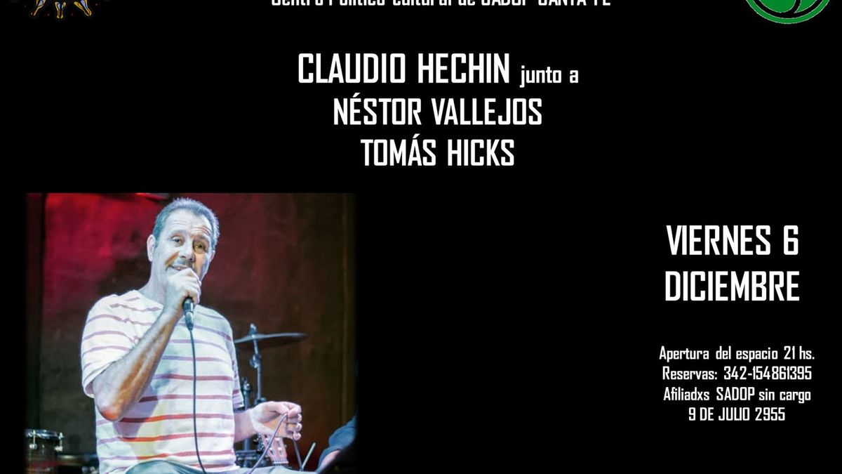 Claudio Hechim junto a Néstor Vallejos y Tomas Hicks